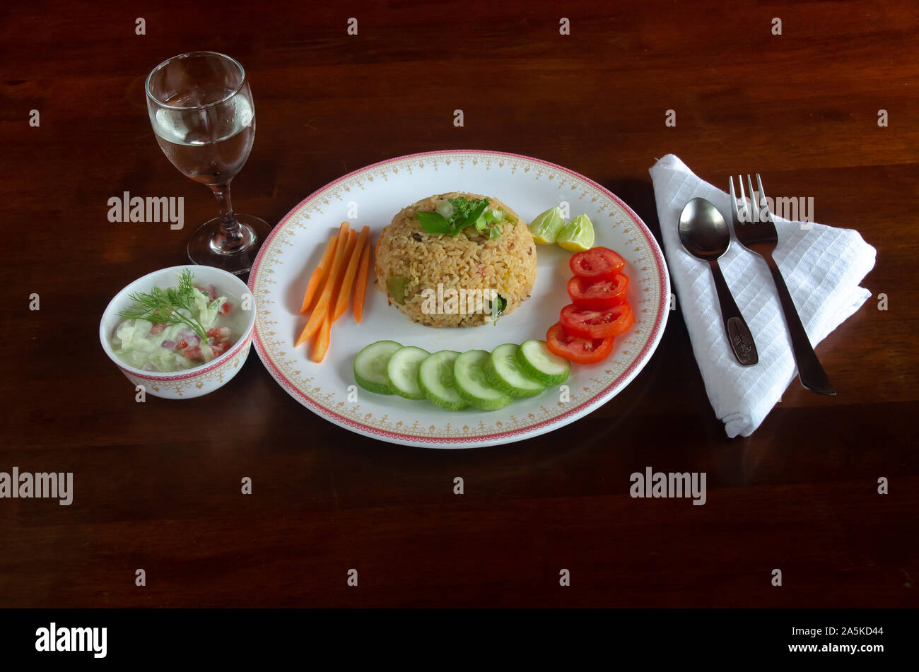 fried rice on black background Stock Photo - Alamy