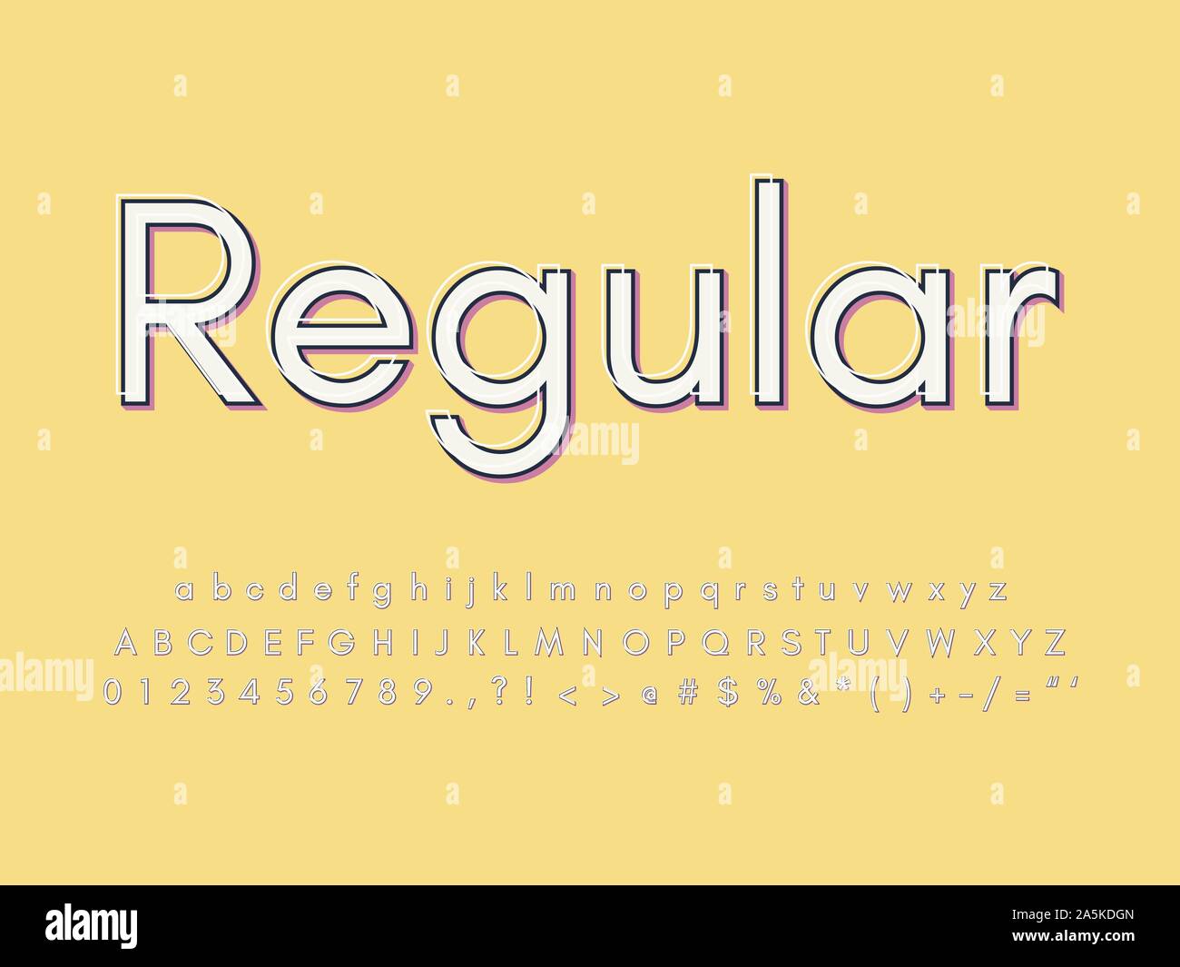 Retro color font and alphabet. Stock vector Stock Vector Image & Art ...