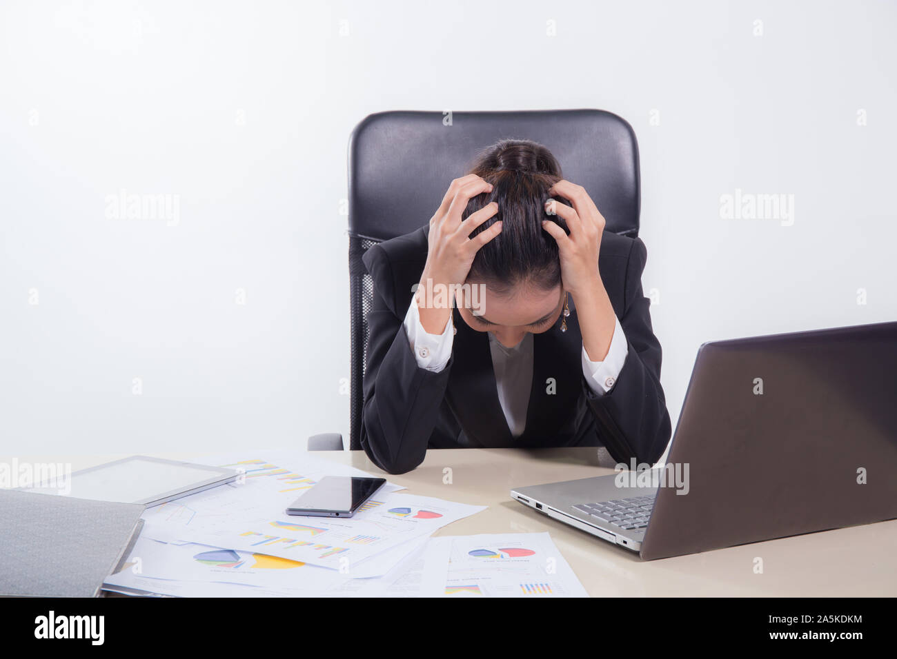 Stressed Person Office Pile Work High Resolution Stock Photography and ...
