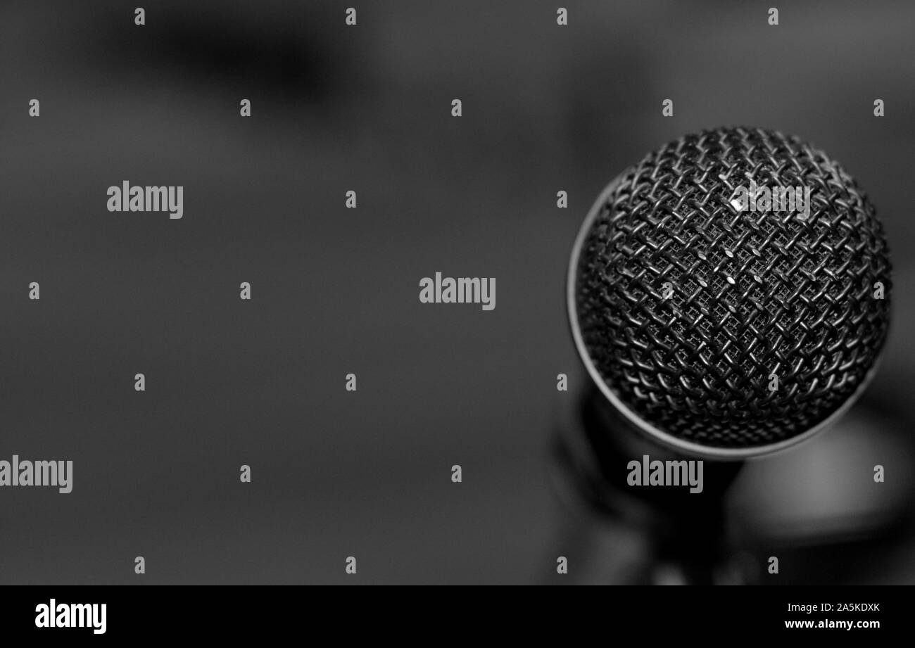 Microphone Close Up Stock Photo - Alamy