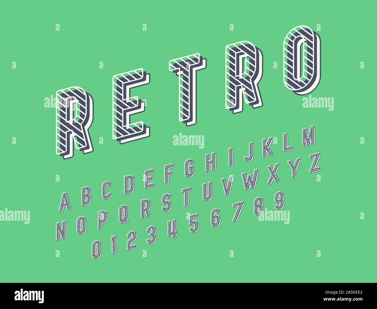 Retro color font and alphabet. Stock vector Stock Vector Image & Art ...