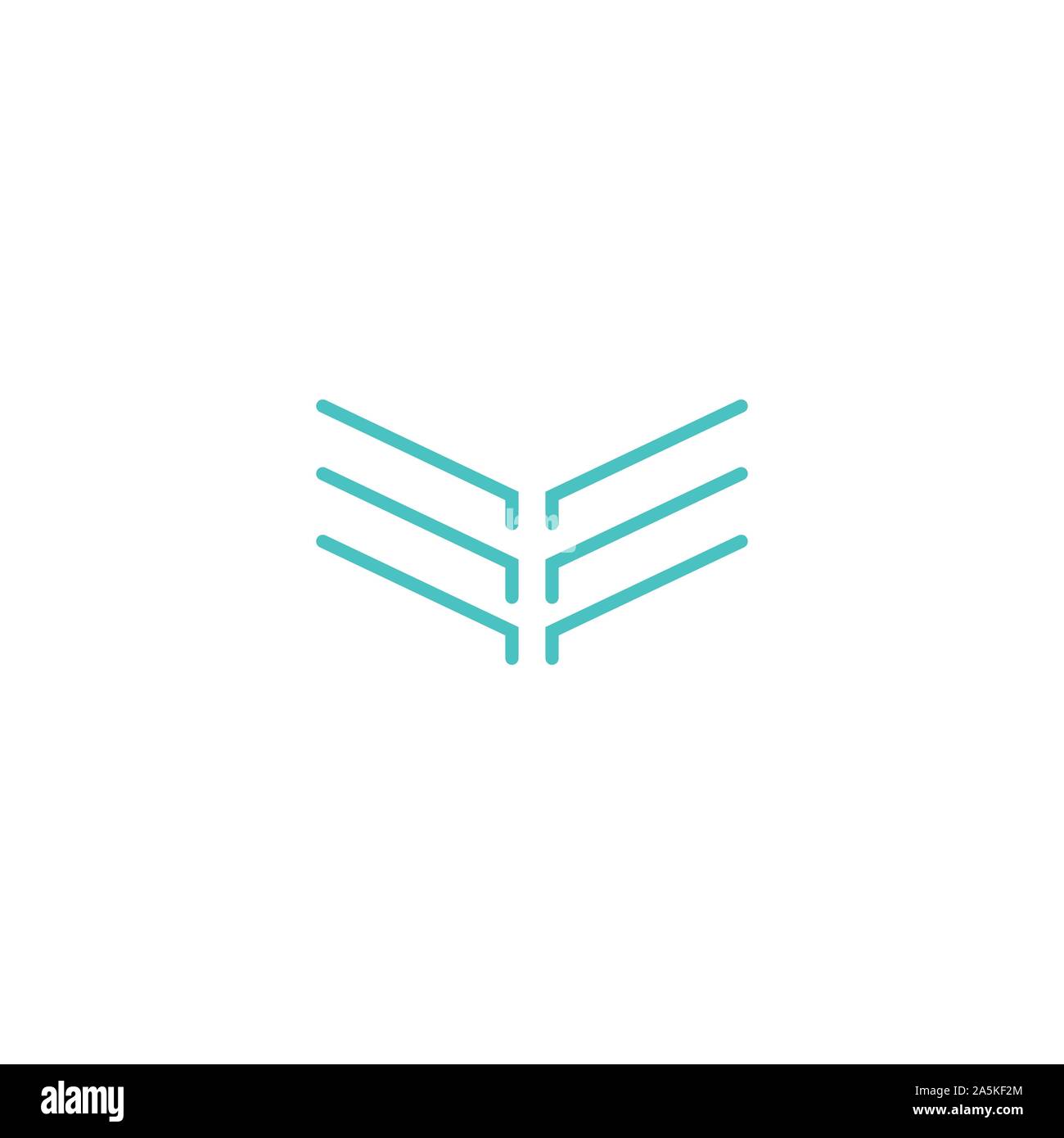 Abstract geometric vector logo. Business logo. Line art emblem Stock ...