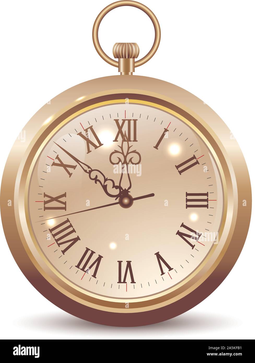 Pocket watch isolated on a white background. Design element Stock ...