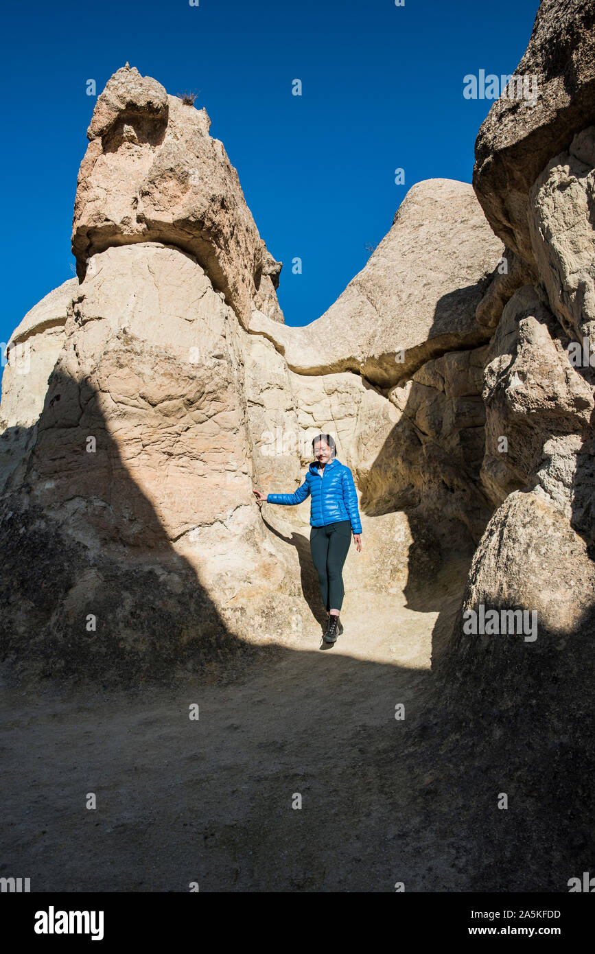 Woman exploring cave hi-res stock photography and images - Alamy