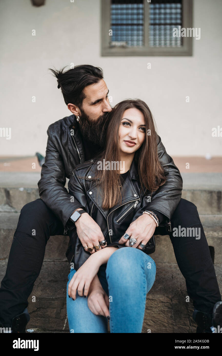 Man hugging woman from behind hi-res stock photography and images - Alamy