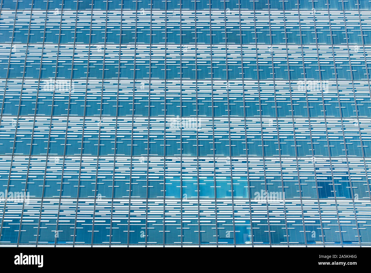 Blue windows pattern with white stripes, background modern office ...