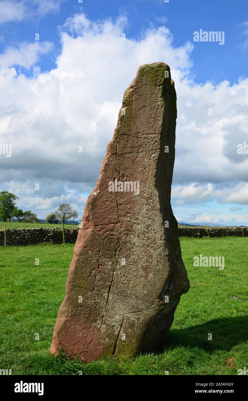 Long Meg, standing stone, Cumbria Stock Photo - Alamy