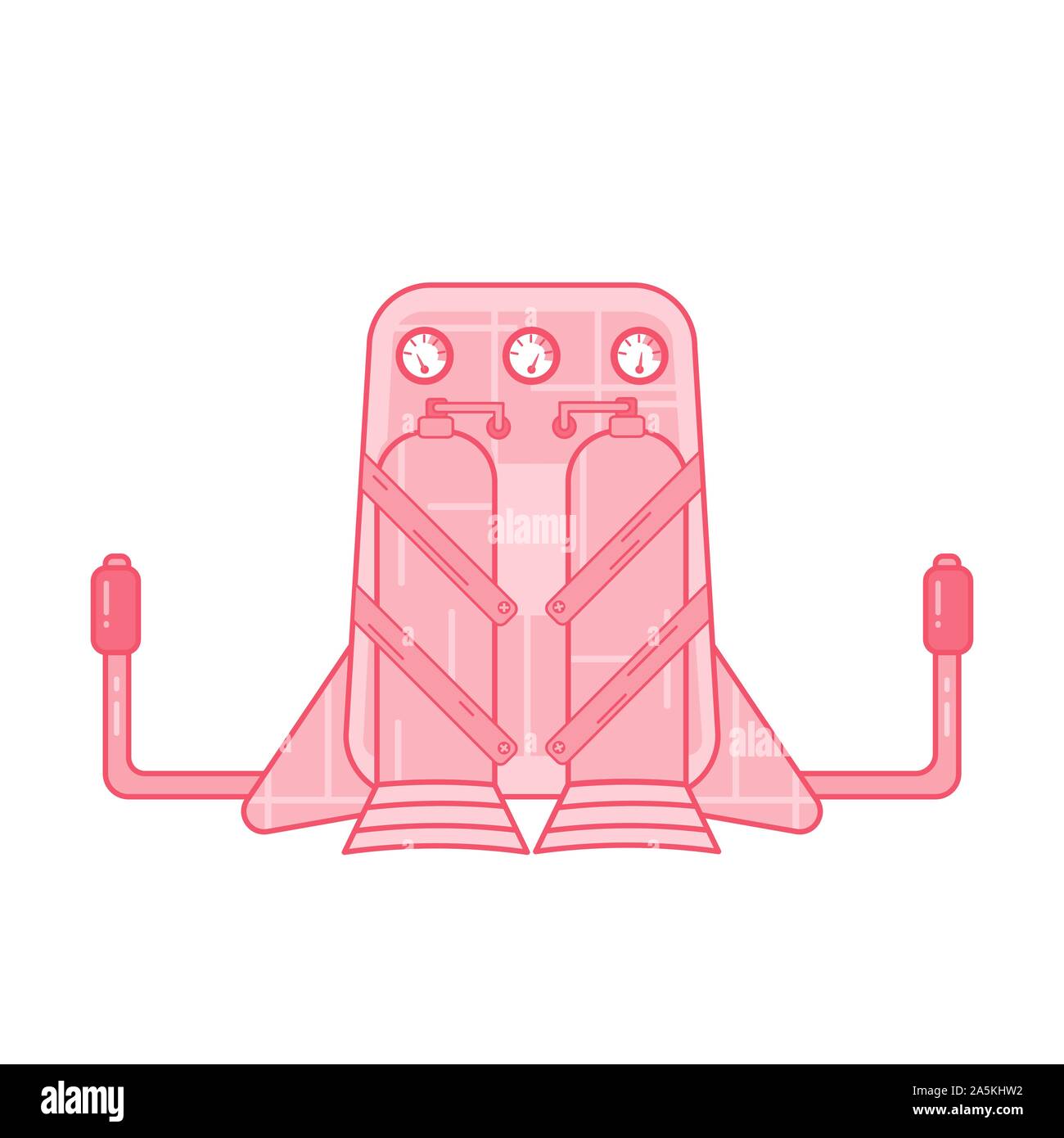 Jetpack drawn in flat style isolated on a white background Stock Vector ...