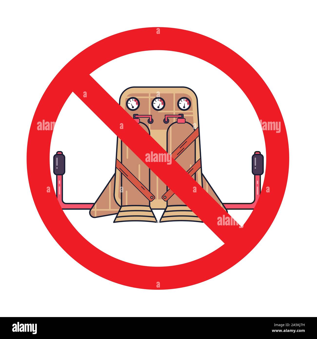 Colored jetpack drawn in flat style isolated on a white background in ...