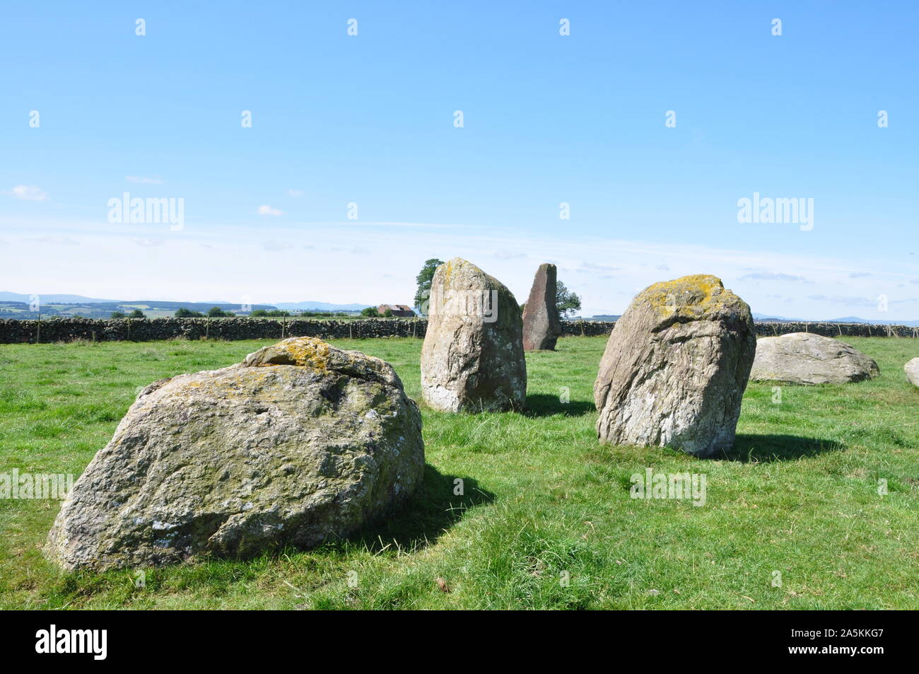 Long Meg and some daughters, Stone circle, Cumbria Stock Photo - Alamy