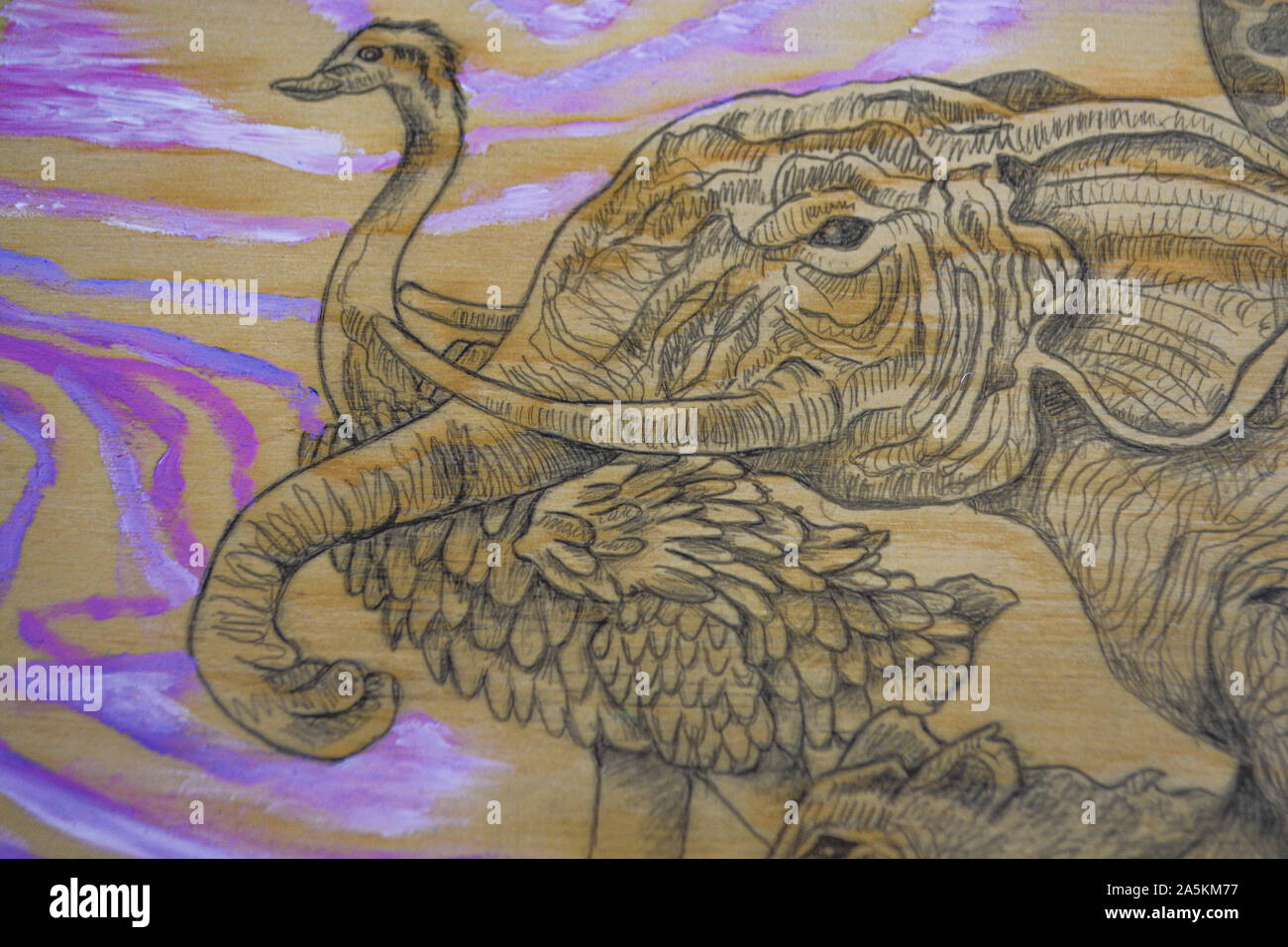 Animals fleeing from Noah's Arche Stock Photo - Alamy