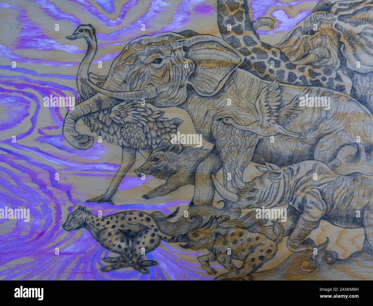 Animals fleeing from Noah's Arche Stock Photo - Alamy