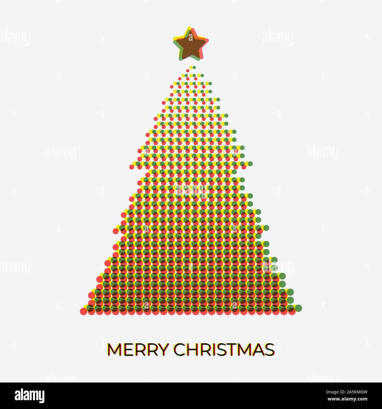 Christmas tree combined by different dots in red and green - design for ...