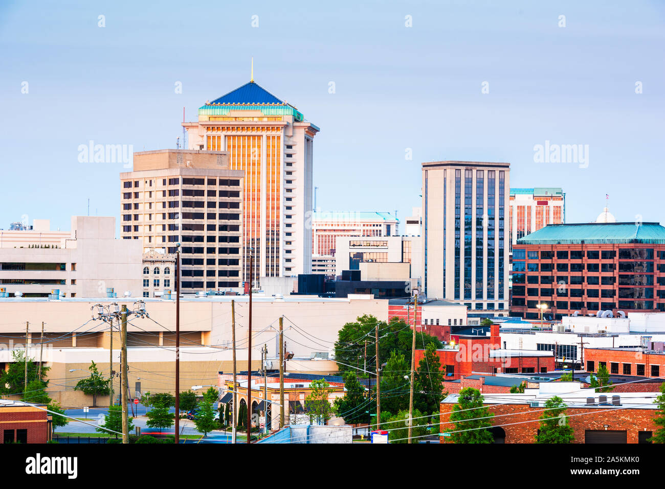 Montgomery, Alabama, USA downtown skyline at twilight Stock Photo - Alamy