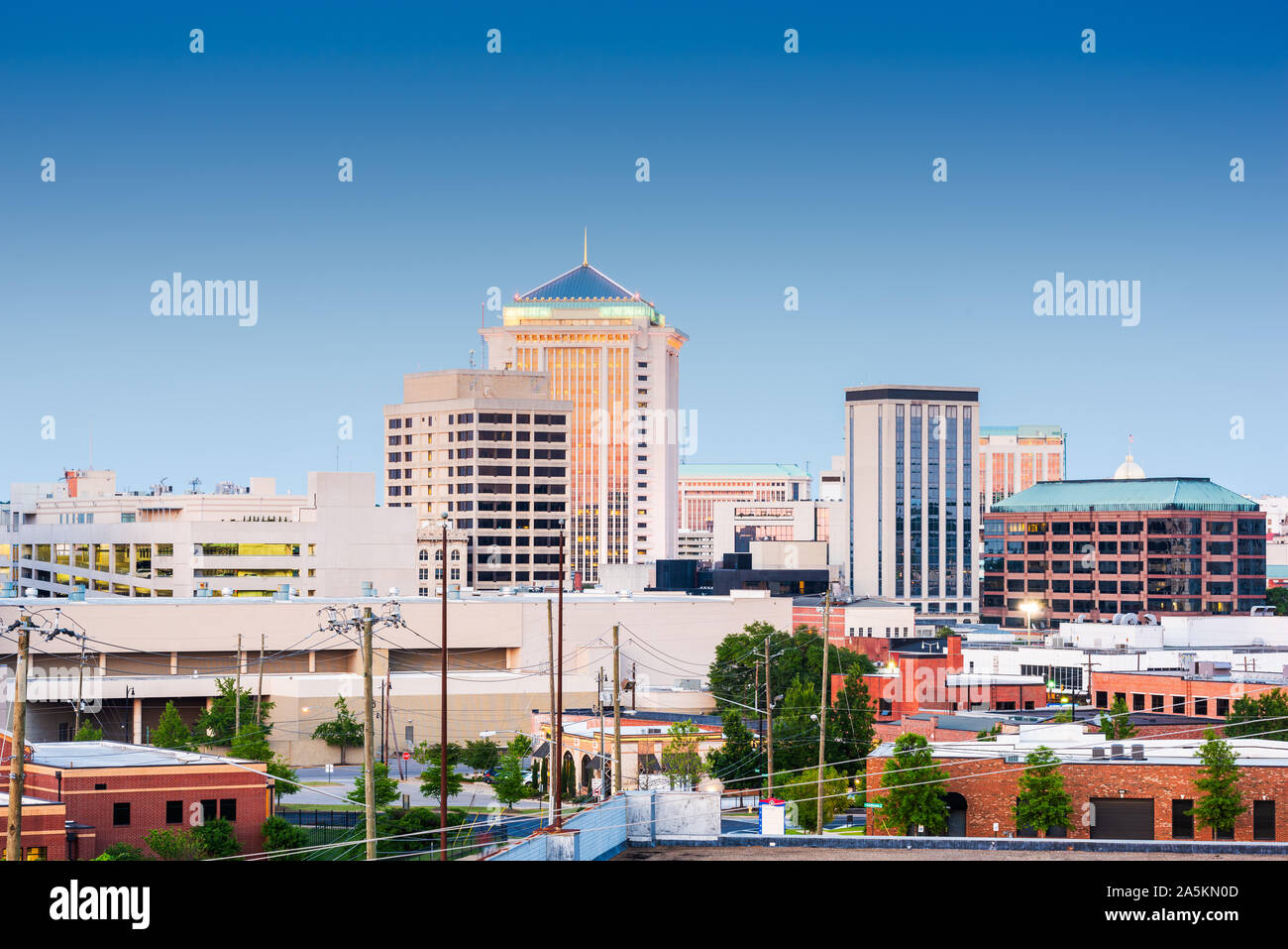 Montgomery, Alabama, USA downtown skyline at twilight Stock Photo - Alamy