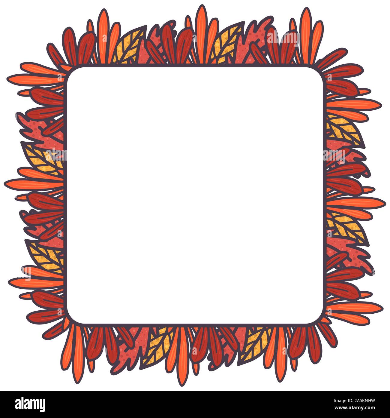 Beautiful square frame with autumn leaf, great design for sale and ...