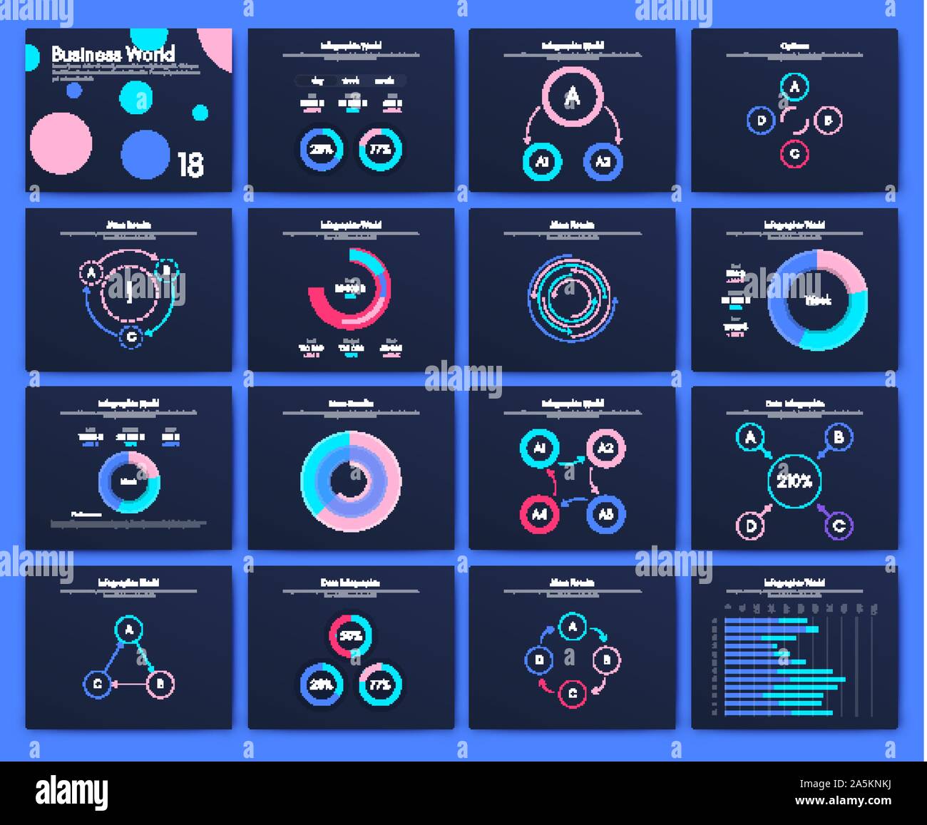 Infographic vector brochure elements for business illustration in ...