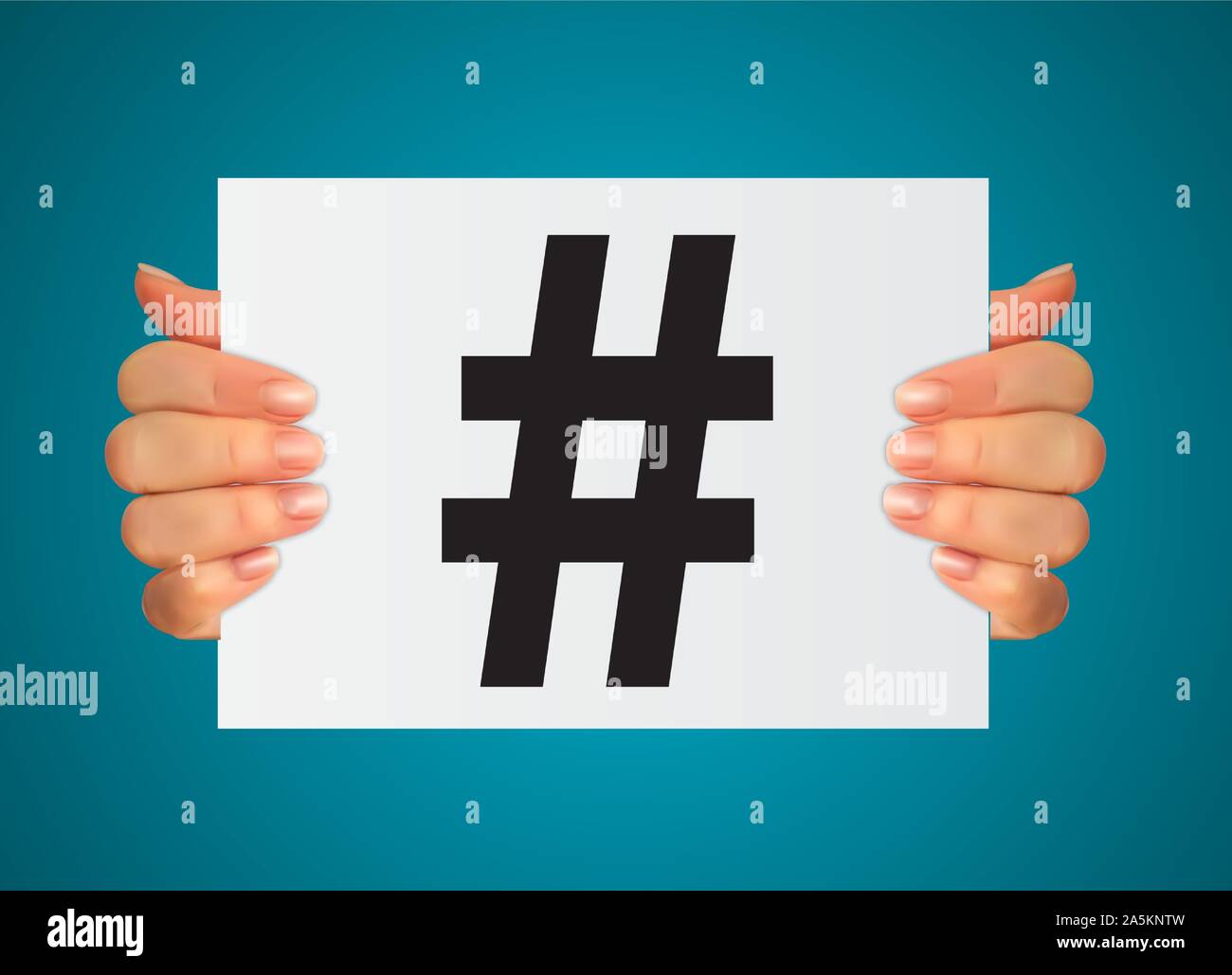 Hashtag icon template design. Vector Illustration Stock Vector Image ...