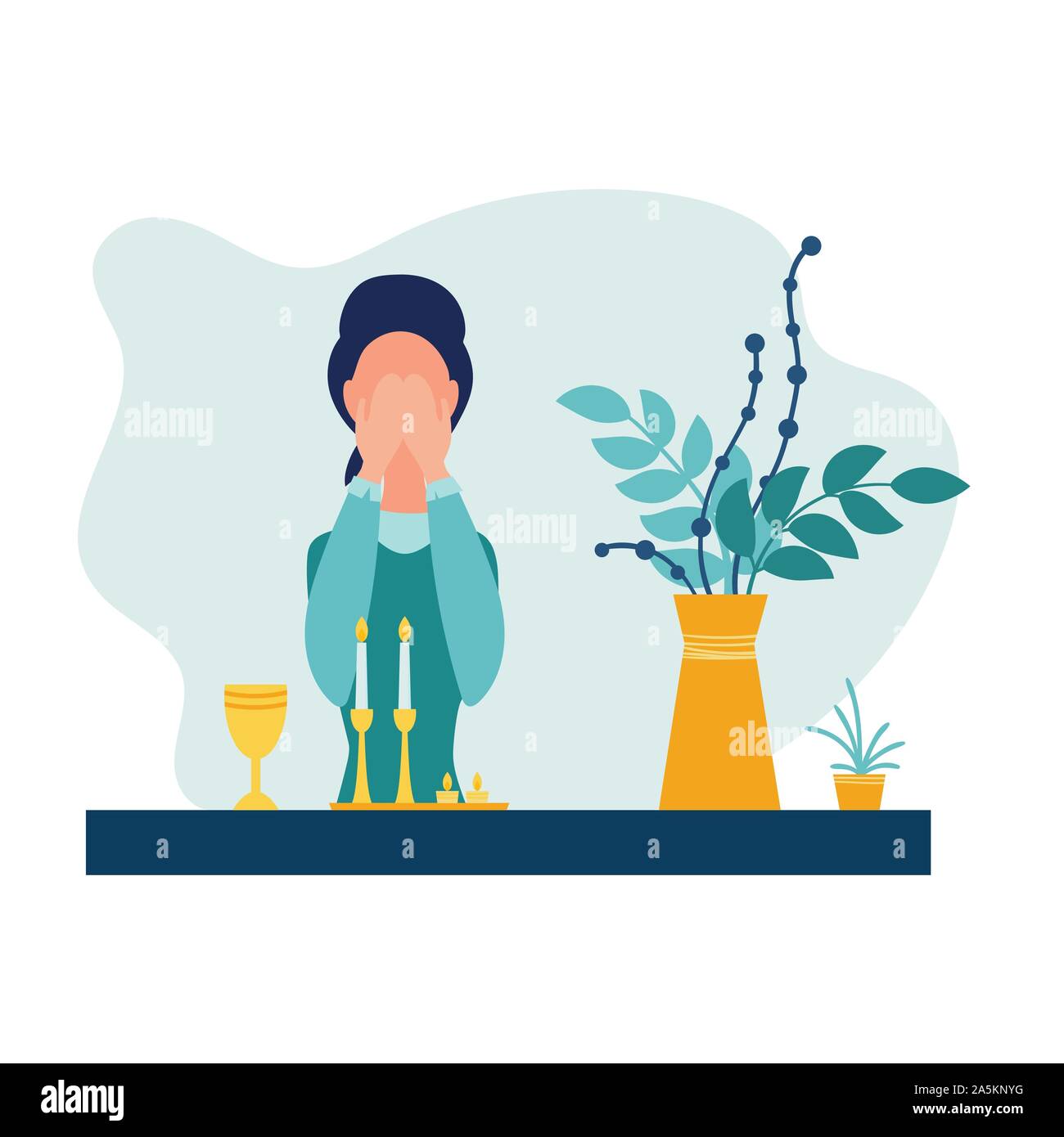 Cover eyes Stock Vector Images - Alamy