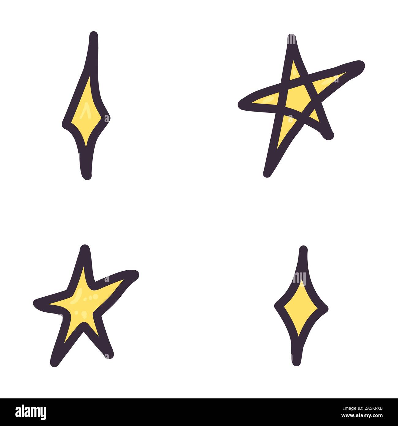 Doodle stars hi-res stock photography and images - Alamy