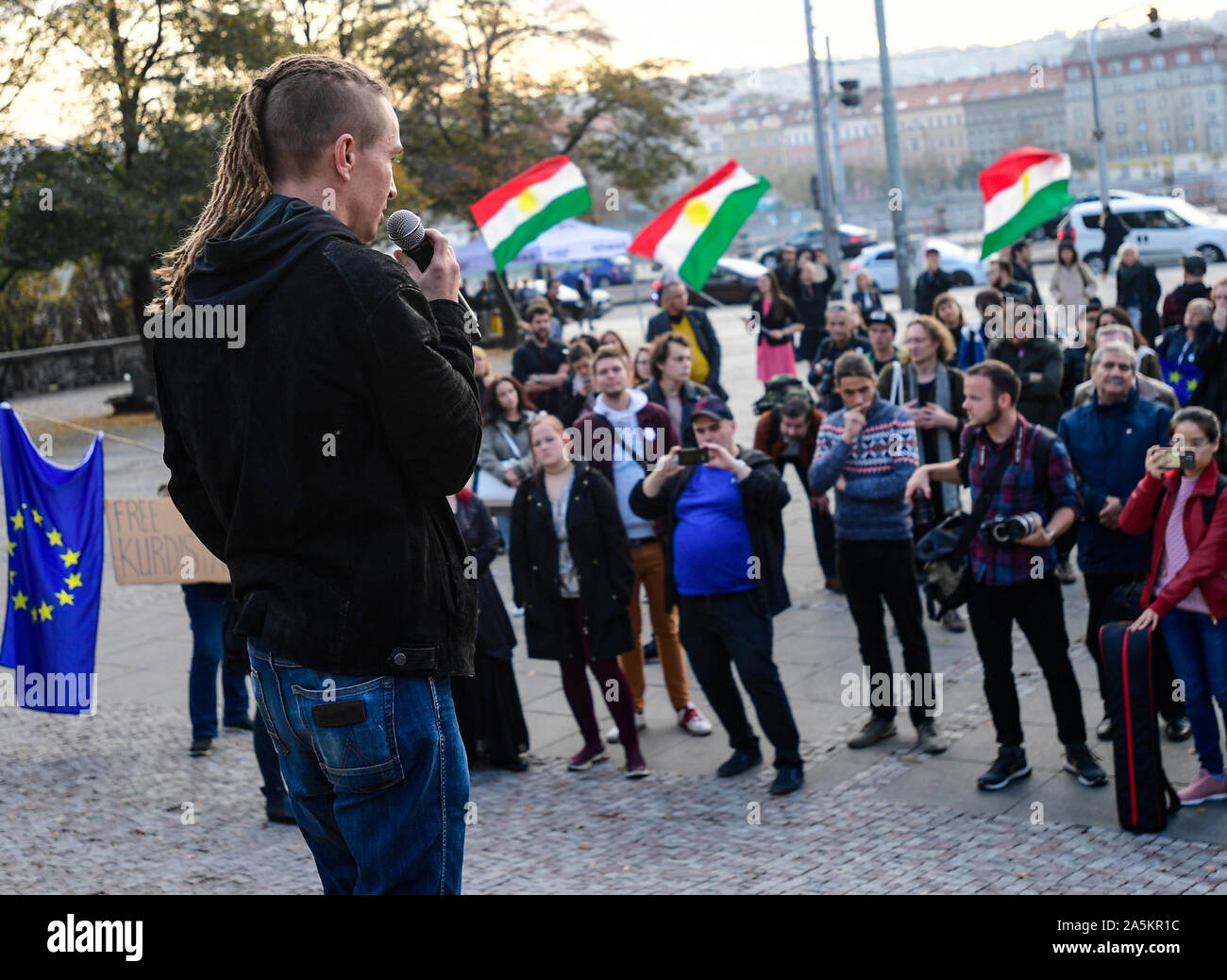 Prague, Czech Republic. 21st Oct, 2019. The demonstration against ...