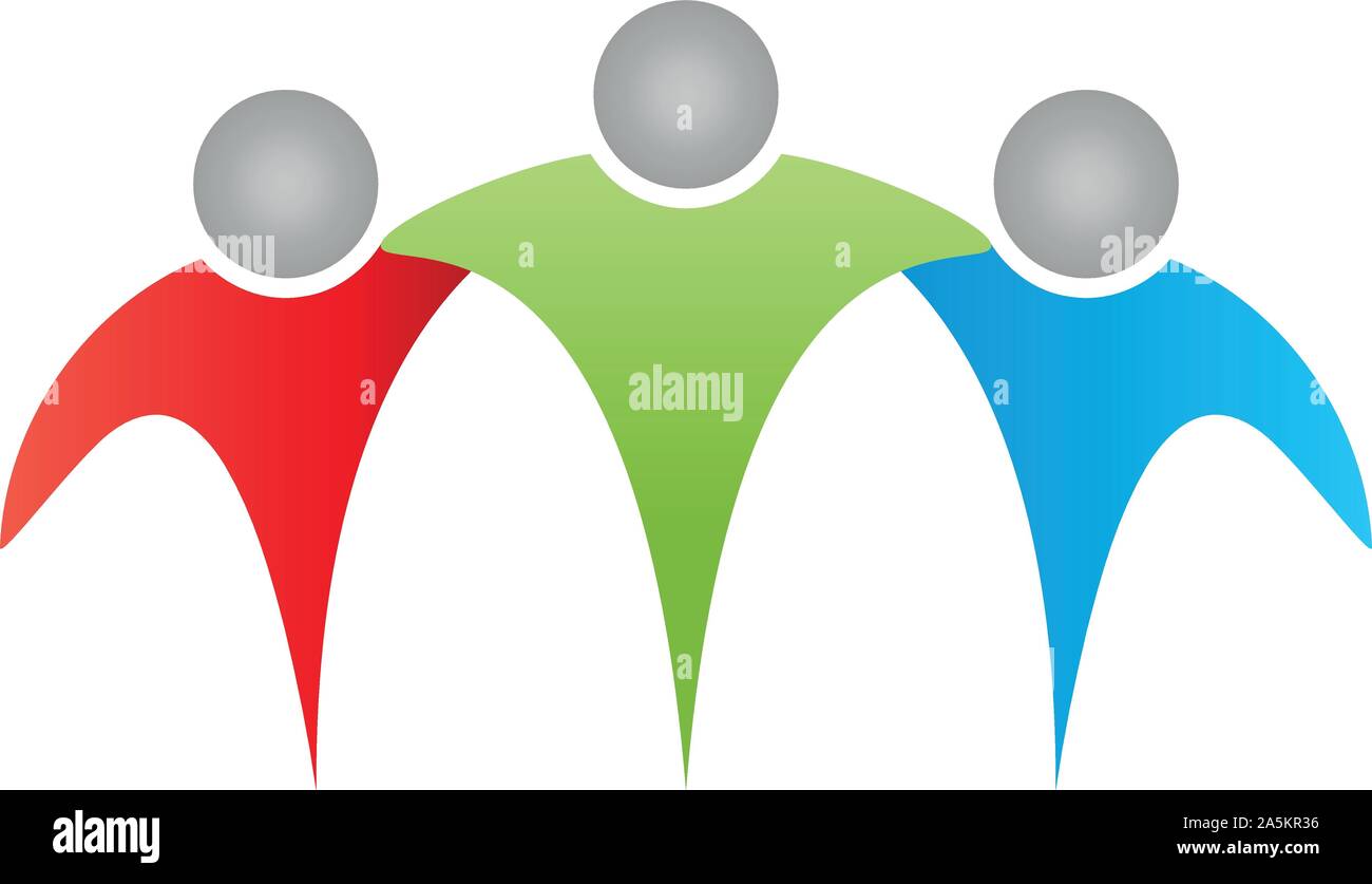 People, Three Persons, Team, Friends, Partnership, Logo Stock Vector ...