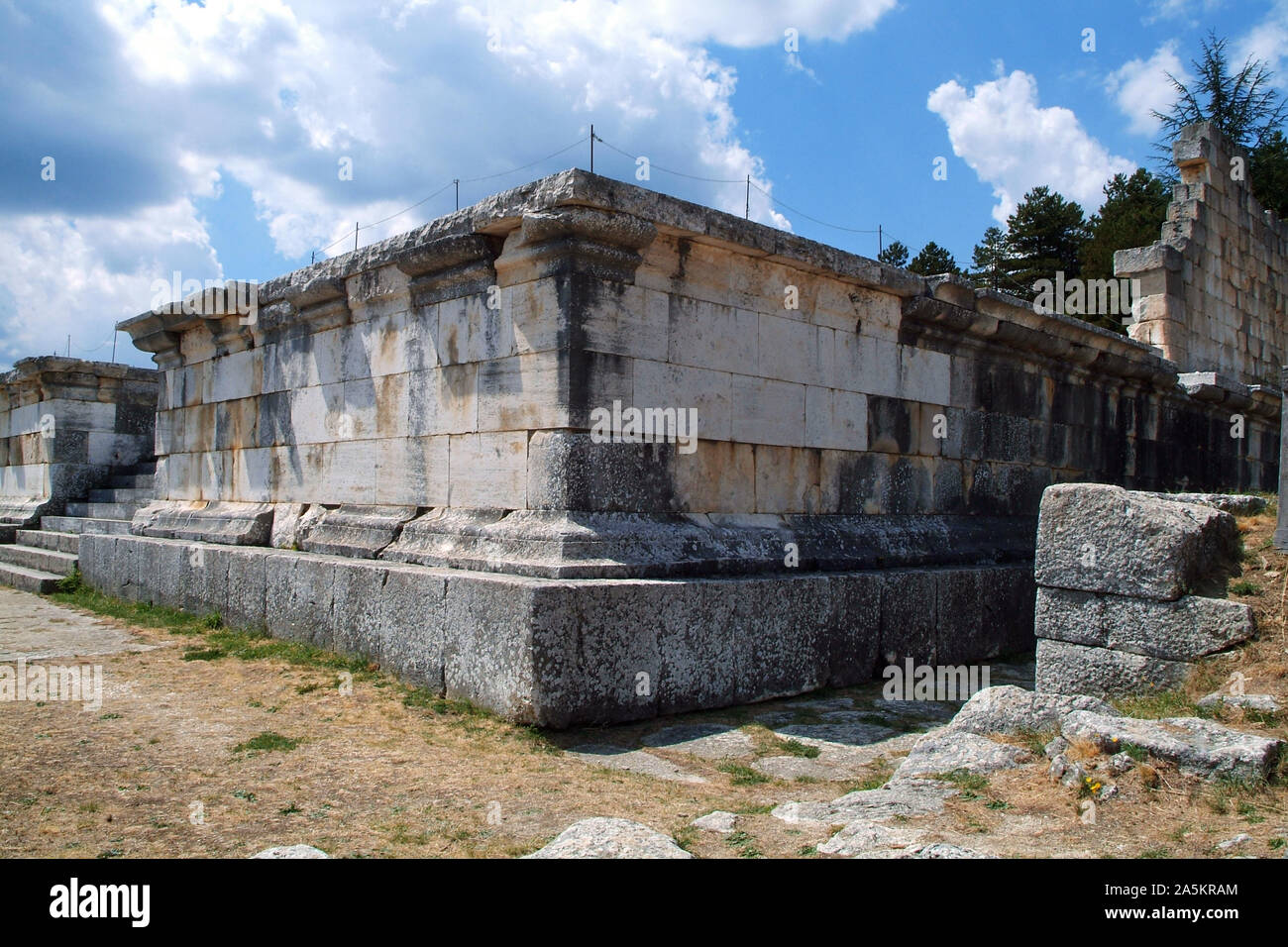 Pietrabbondante, Molise, Italy -08/14/2012- The archaeological remains ...