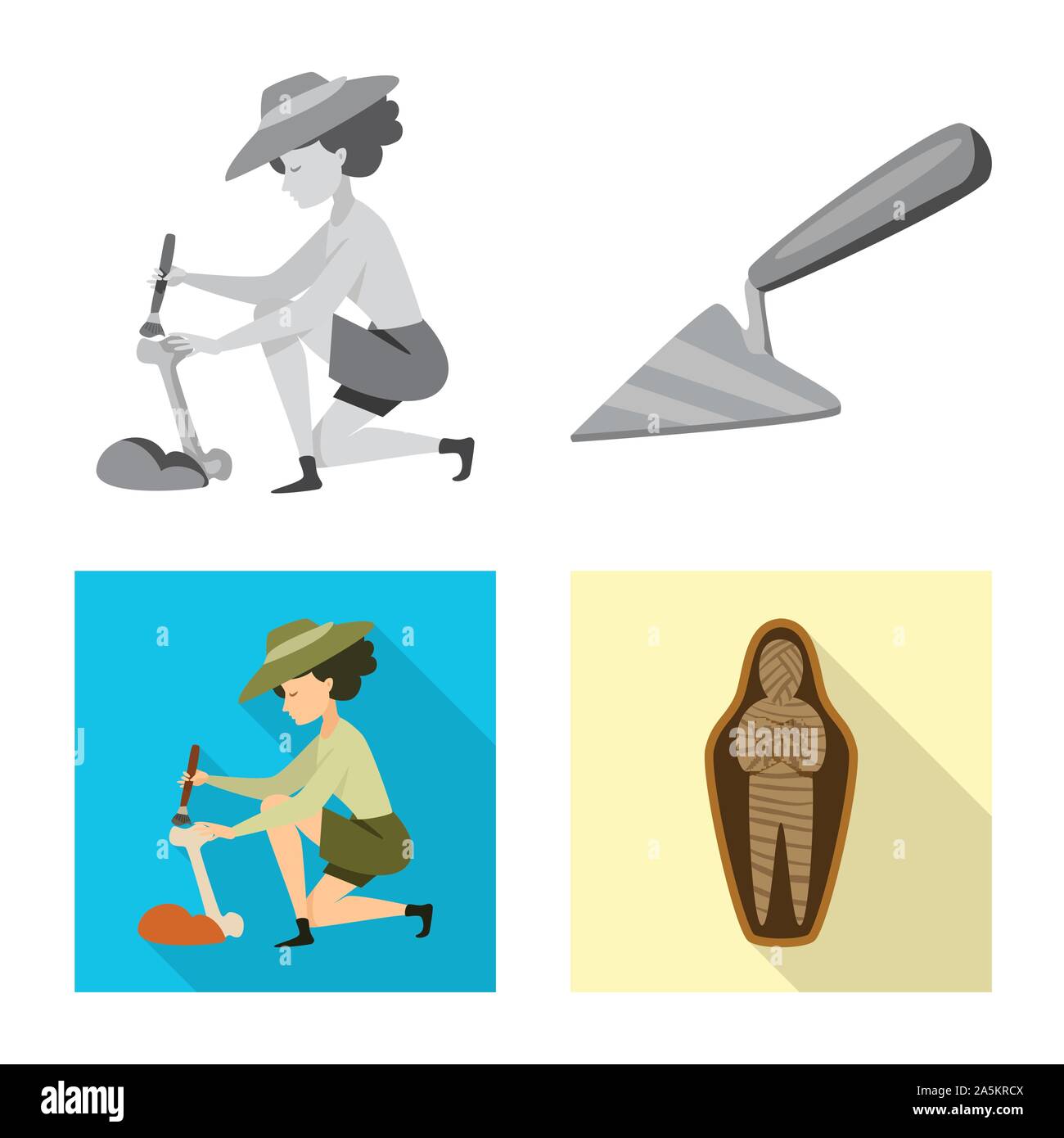 Vector design of story and items icon. Set of story and attributes ...