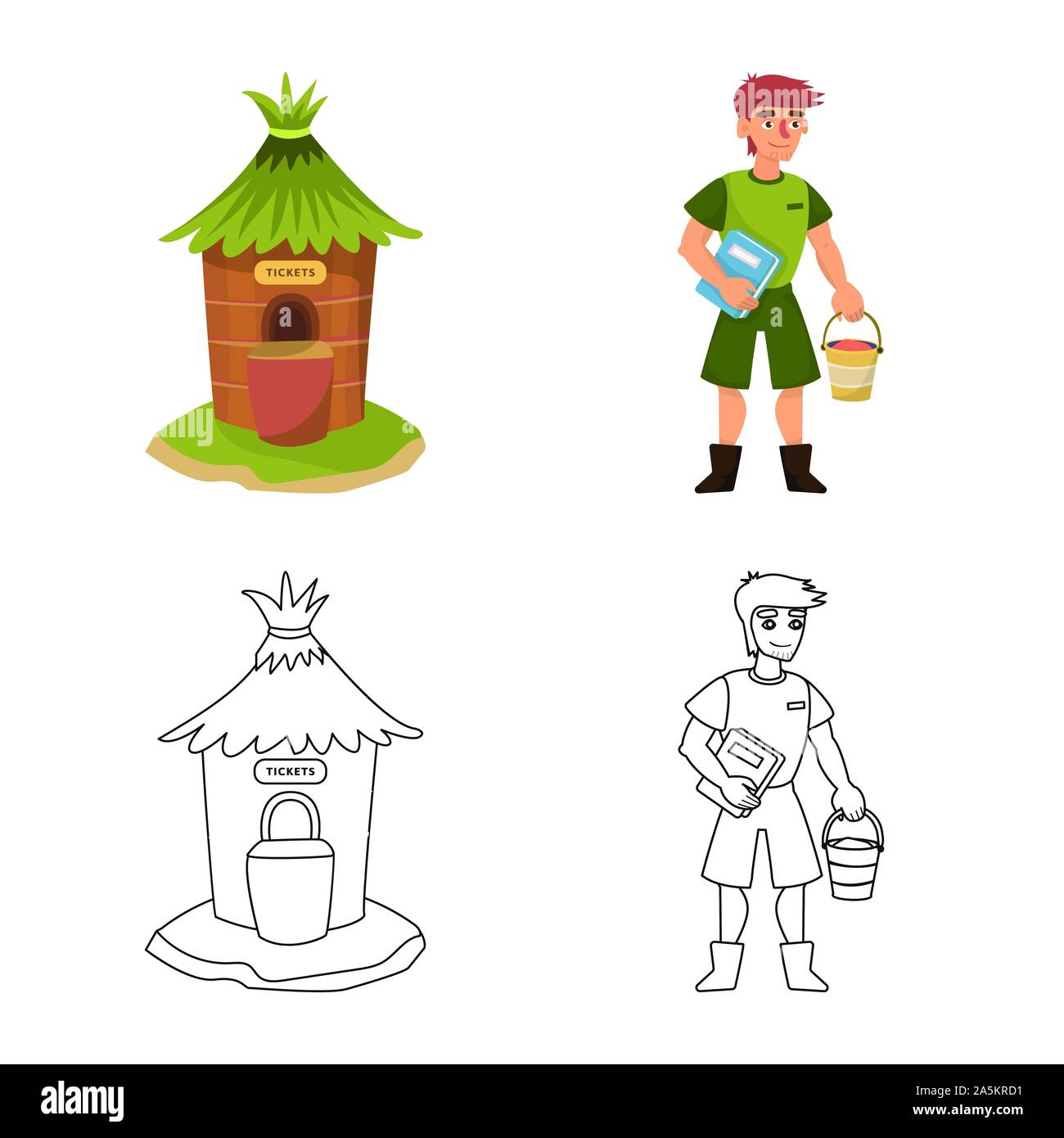 Vector illustration of nature and fun logo. Collection of nature and ...