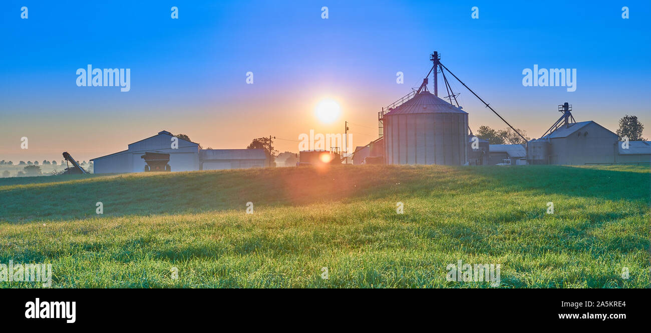 Sunrise Over Farm, KY Stock Photo - Alamy