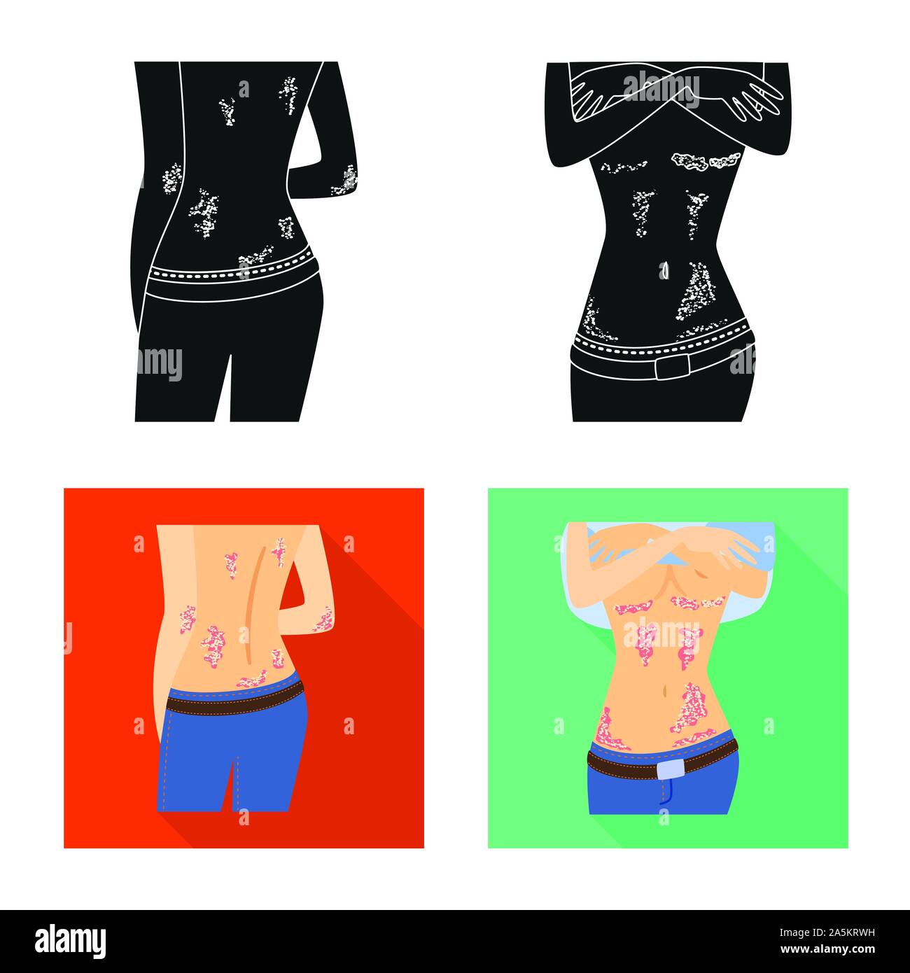 Vector illustration of medical and pain symbol. Set of medical and ...