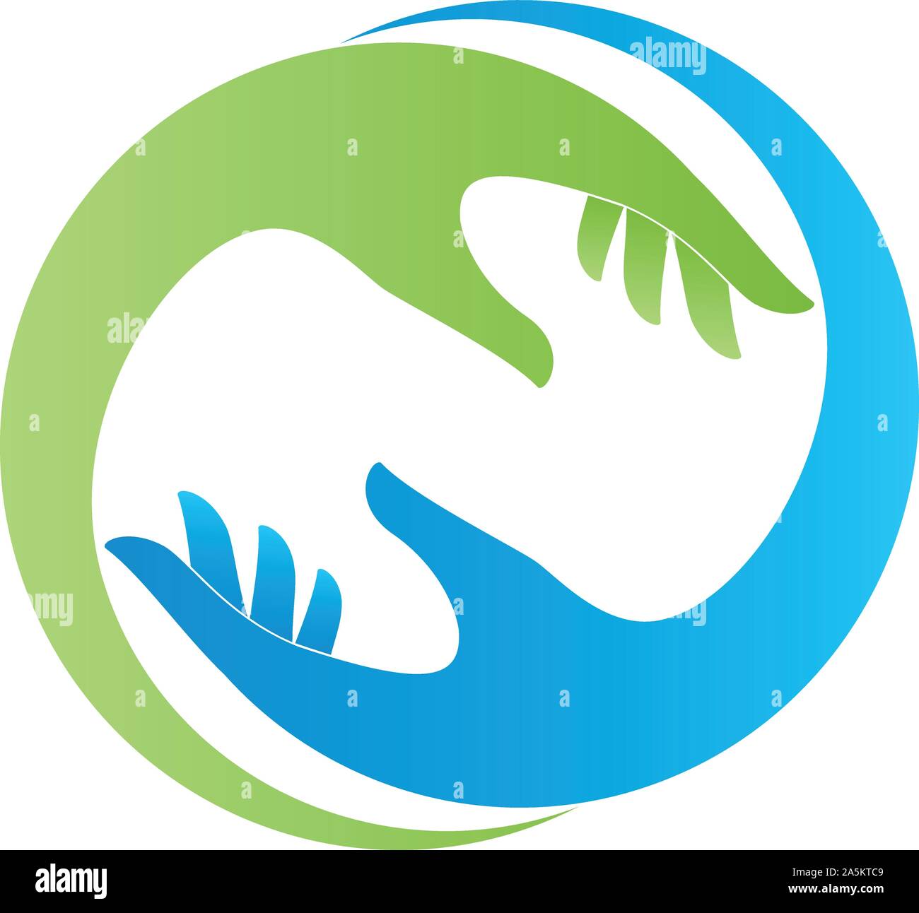 Two hands, physiotherapy, alternative practitioner, logo Stock Vector ...