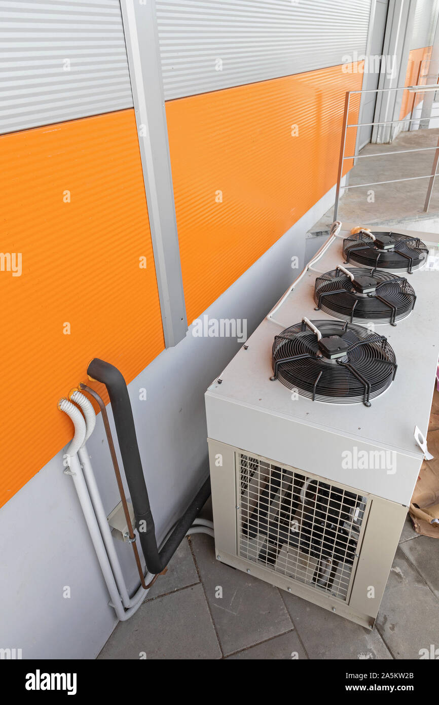 External Air Conditioner Hvac Unit for Factory Stock Photo - Alamy