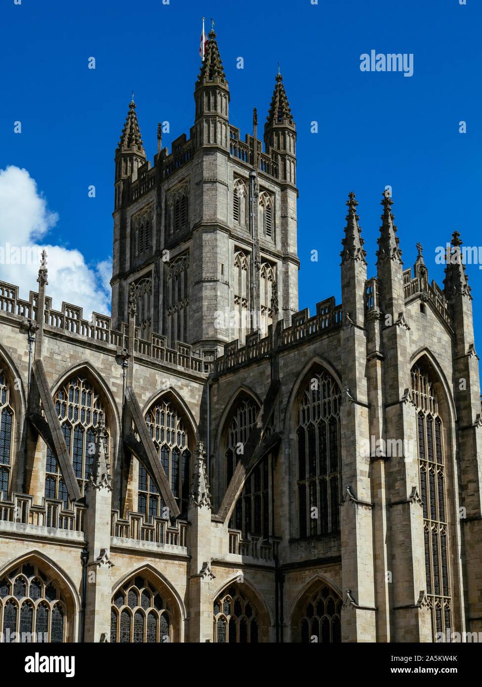 Bath Abbey tower, Bath, Somerset, England, UK Stock Photo - Alamy