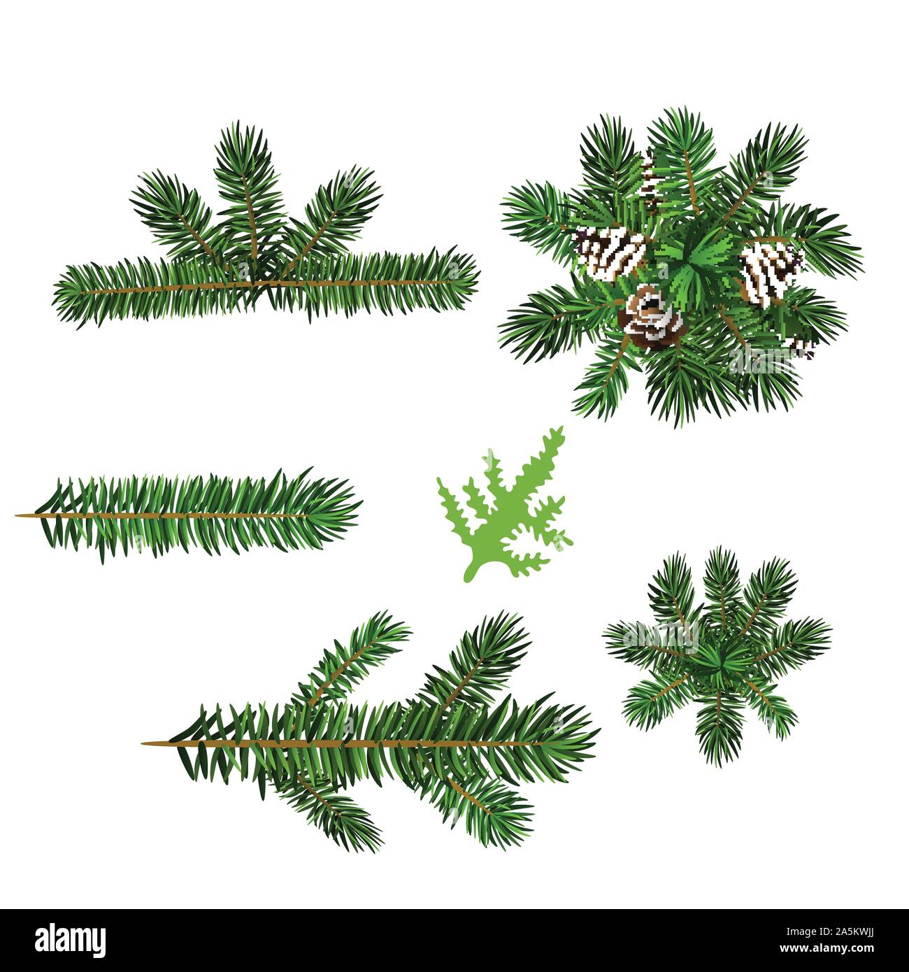 Grunge watercolor leaf branch Stock Vector Images - Alamy