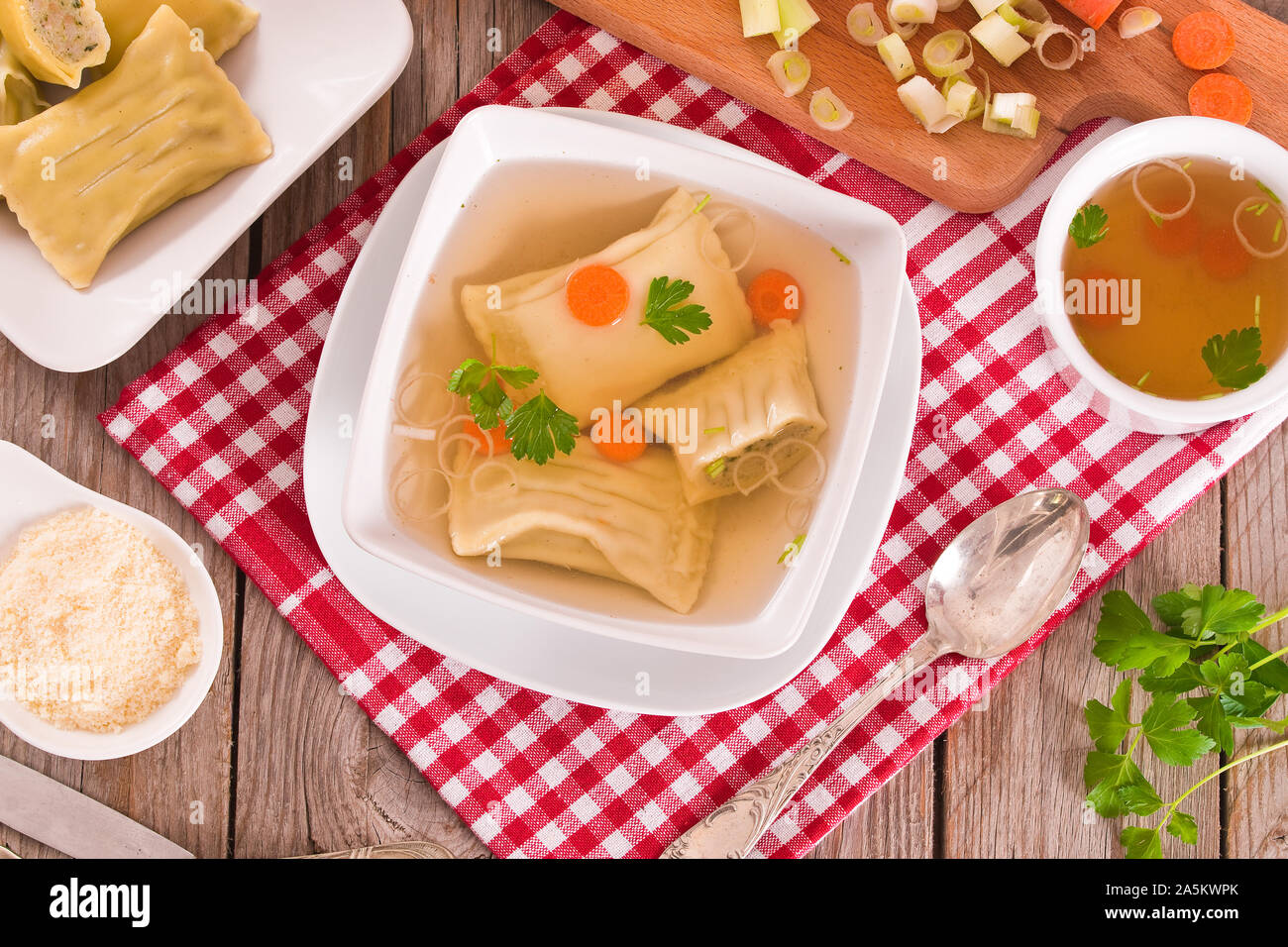 Maultaschen - swabian filled pasta ( ravioli Stock Photo - Alamy