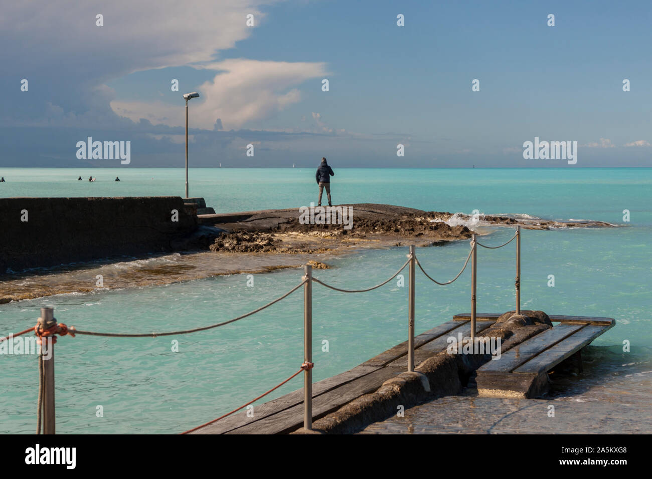 Surfers - Rosignano (near Vada), white beach in Italy, Toscany Stock ...