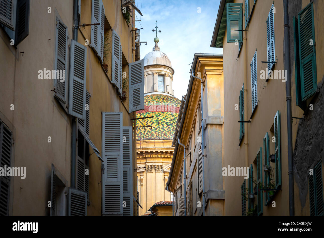 The dome and cupola of Sainte Reparate or Nice Cathedral on Place ...