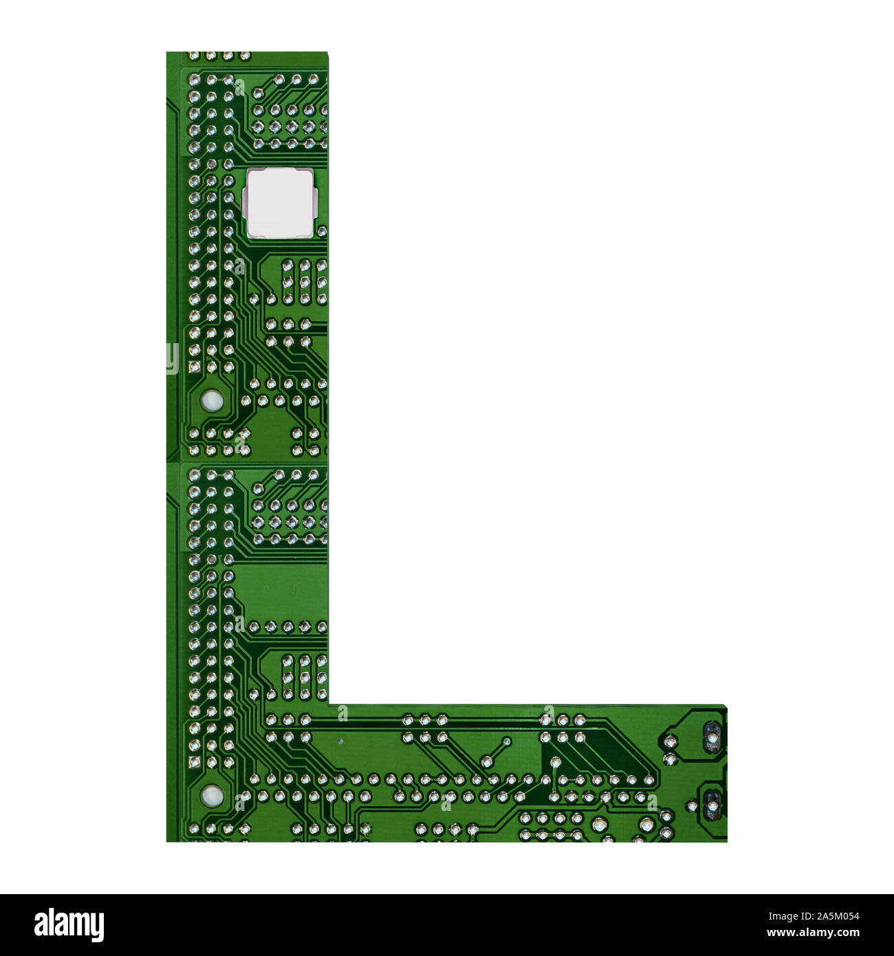 Letter L, Alphabet in circuit board style. Digital hi-tech letter ...
