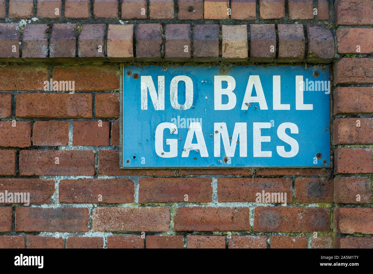 No ball games sign Stock Photo - Alamy