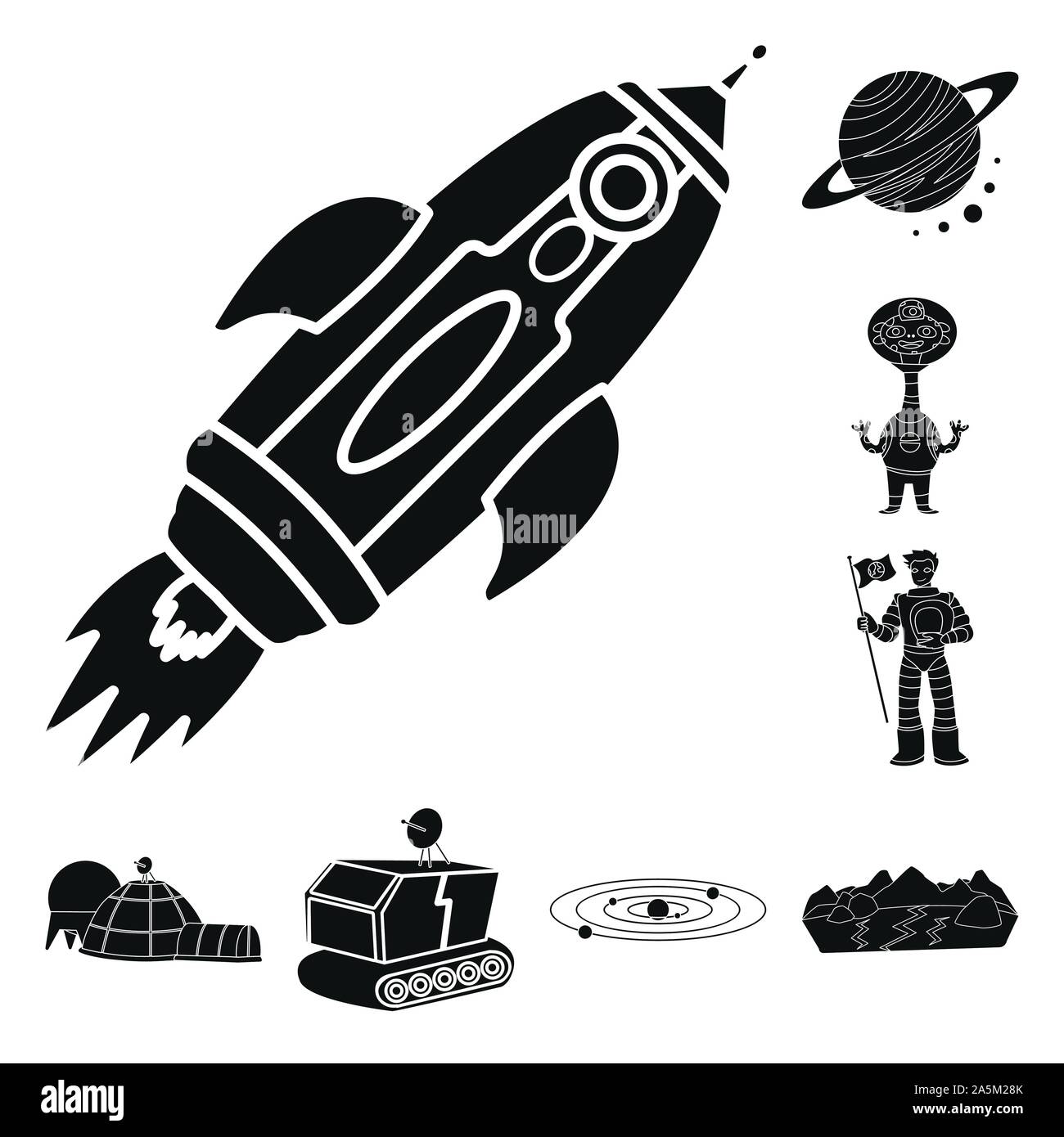 Vector design of colonization and sky sign. Collection of colonization ...