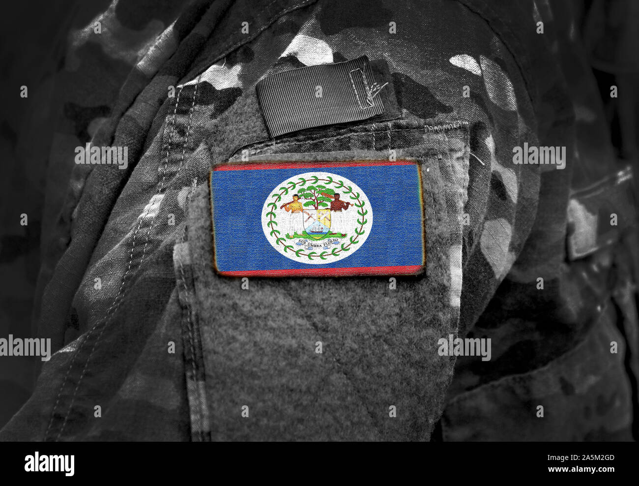 Flag of Belize on military uniform. Belize, Army, troops, soldier ...