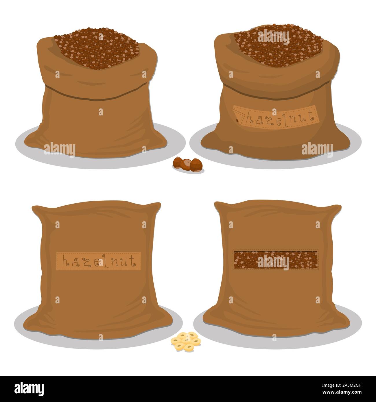 Nuts bags Stock Vector Images - Alamy