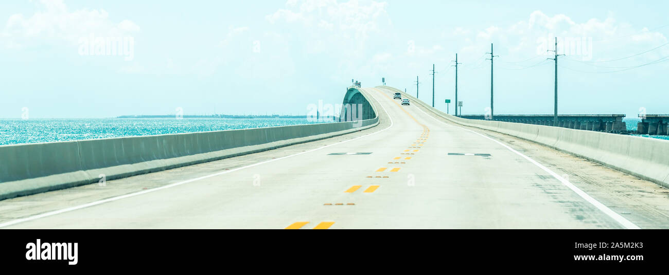 Road to Key West over Caribbean Blue Water Stock Photo - Alamy