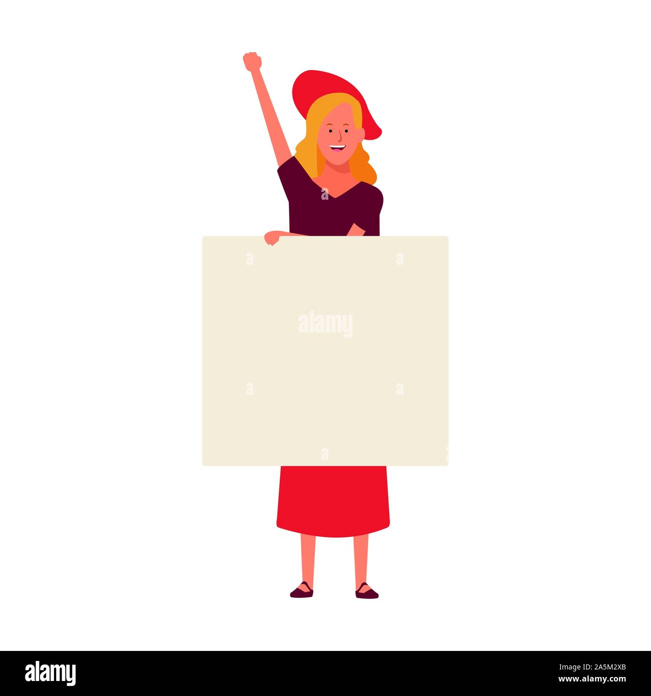 Political cartoon woman protesting protest Stock Vector Images - Alamy
