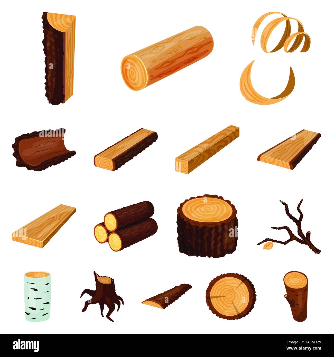 Vector design of signboard and wood symbol. Set of signboard and wooden ...