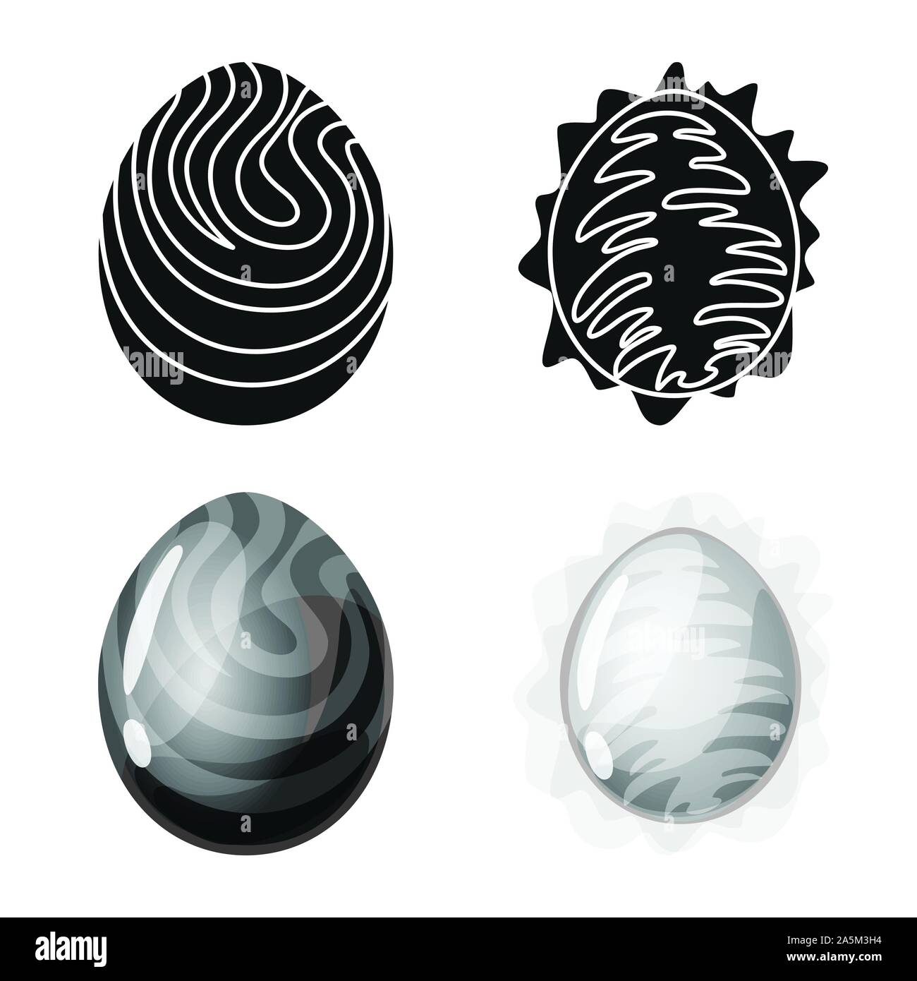 Vector illustration of animal and prehistoric logo. Set of animal and ...