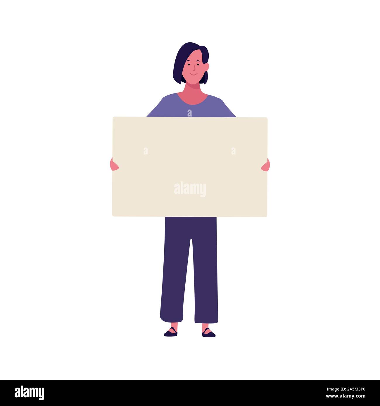 Young woman activist banner Cut Out Stock Images & Pictures - Alamy