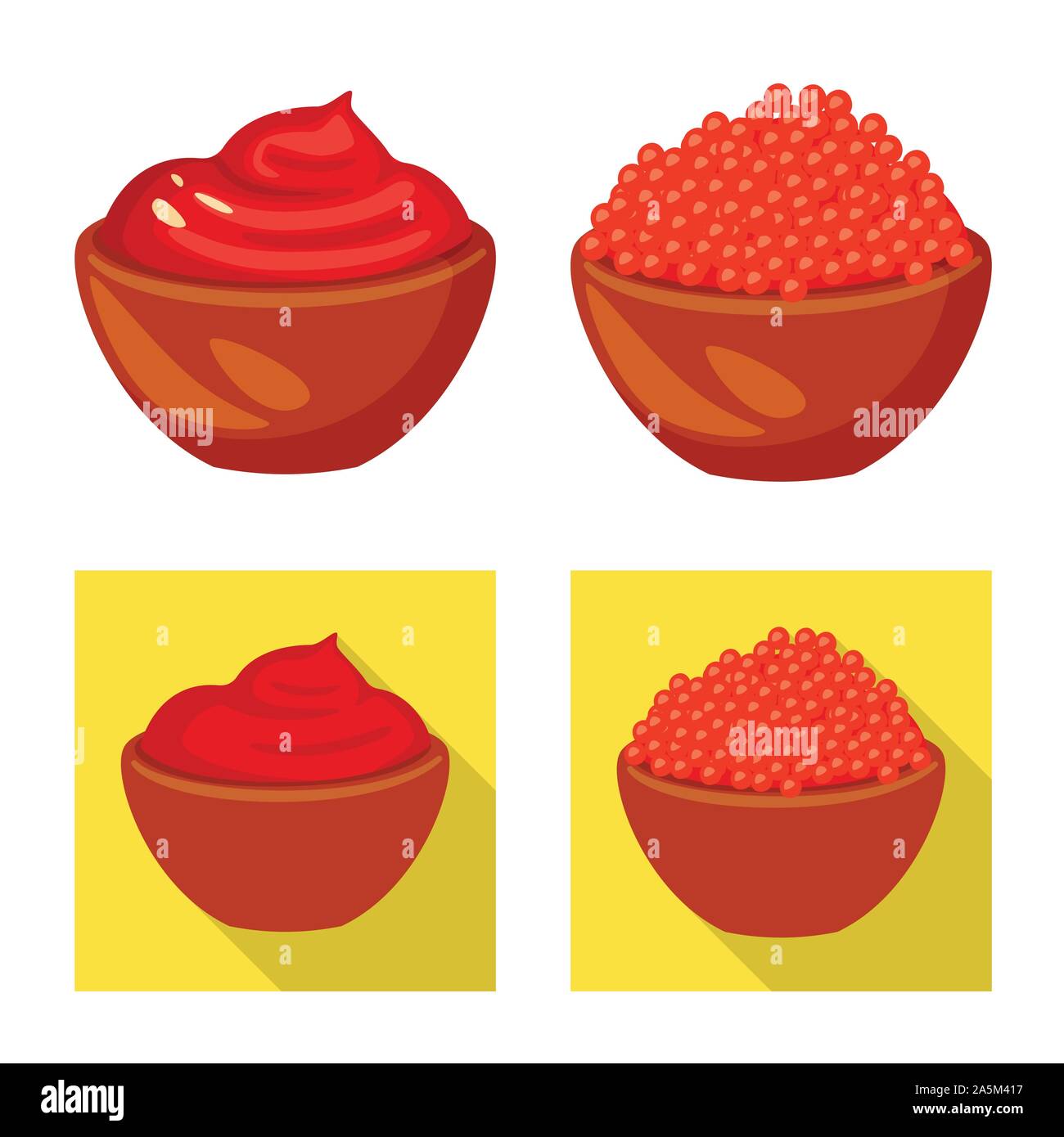 Vector design of taste and product symbol. Collection of taste and ...