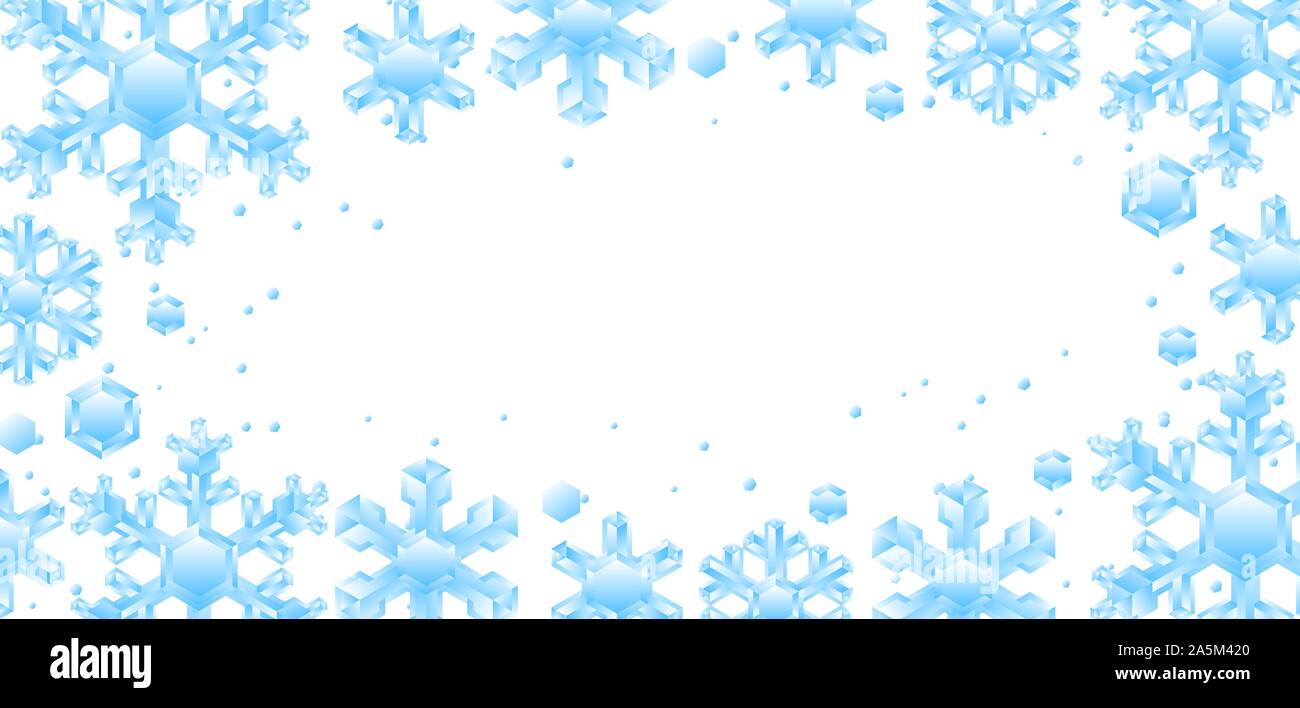 Frame with crystal snowflakes Stock Vector Image & Art - Alamy